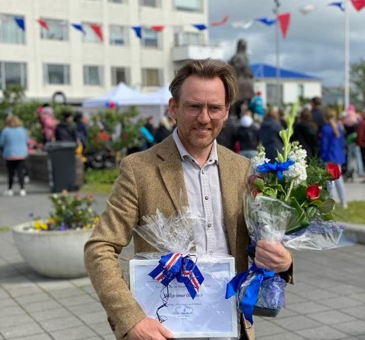 Skagamaðurinn Hallgrímur Ólafsson fékk Grímuna fyrir aðalhlutverkið í ...
